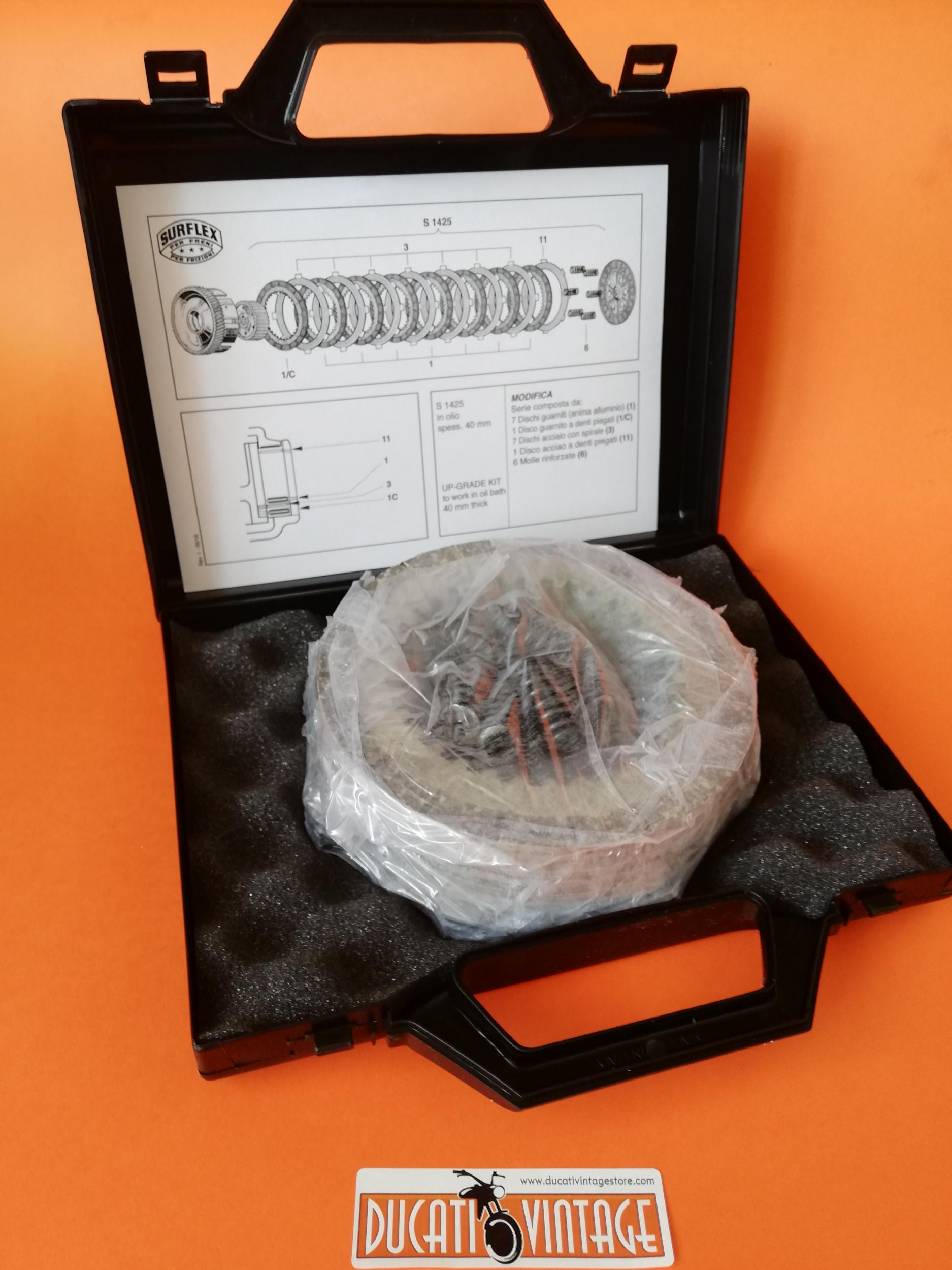 Surflex clutch plate set+clutch springs for Ducati bevel gear models ...