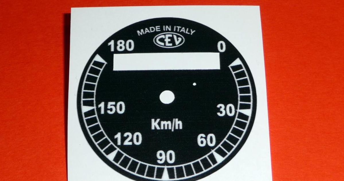 CEV speedo sticker dial for Ducati Scrambler,RT, Desmo, Mark3