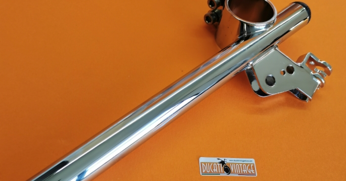Verlicchi n. 1 right clip-on fork Ø 35 Ducati Yellow and Ducati Silver ...