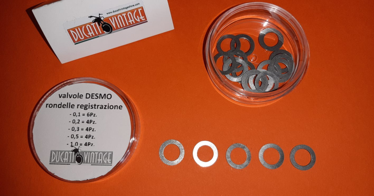 Desmo valve adjustment shim washers for Ducati single cylinder with ...