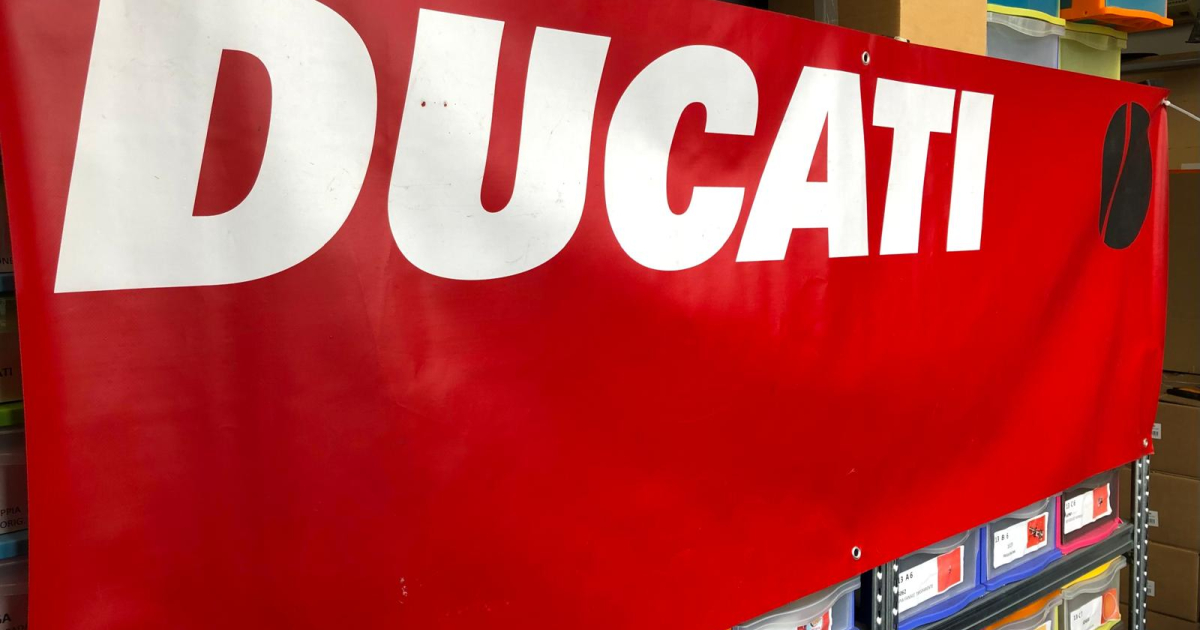 Original Ducati banner material PVC, used at WDW 2002 measures L 210 cm ...
